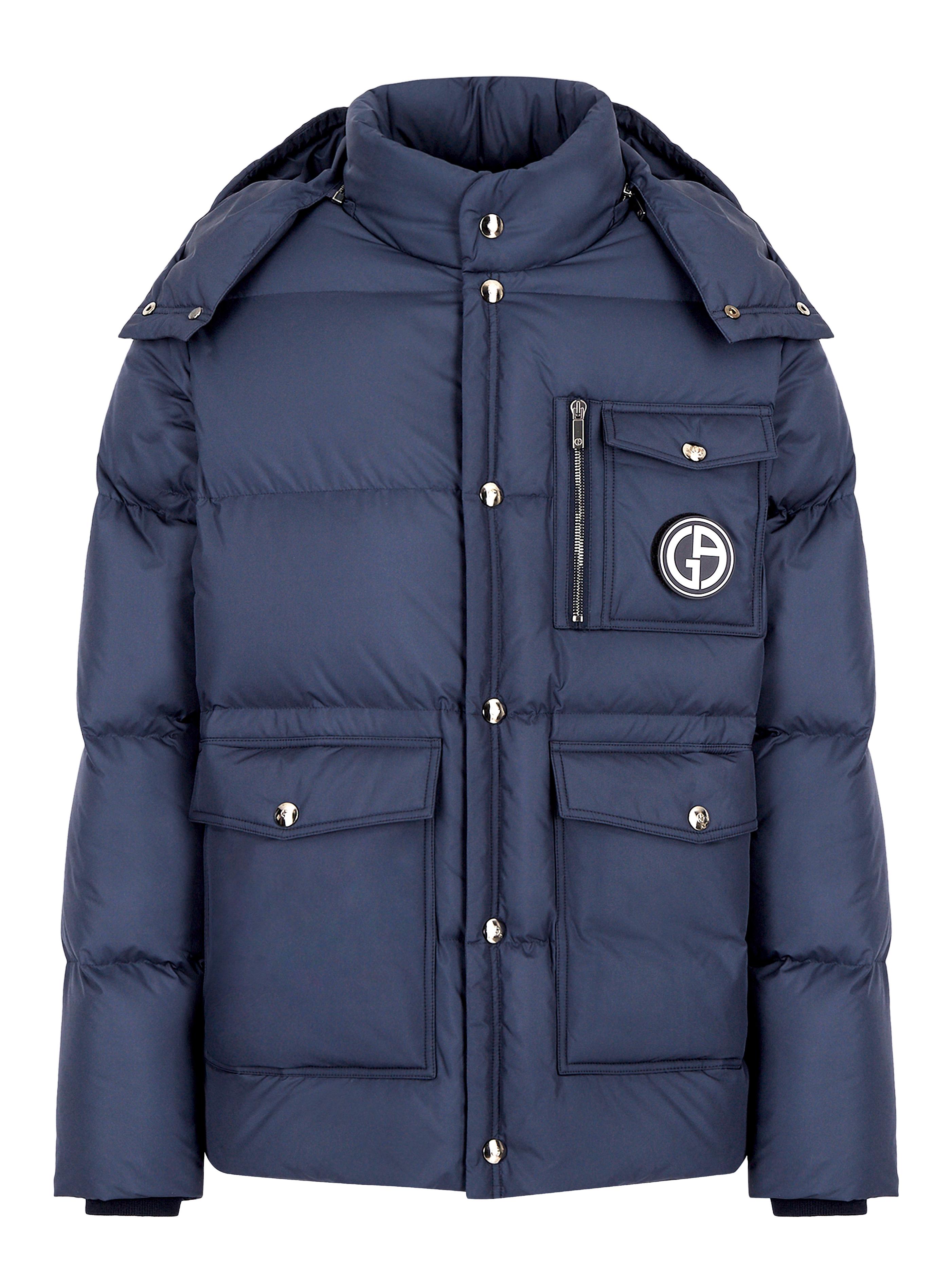 GIORGIO ARMANI GIORGIO ARMANI Hooded Goose-Down Padded Bomber Jacket